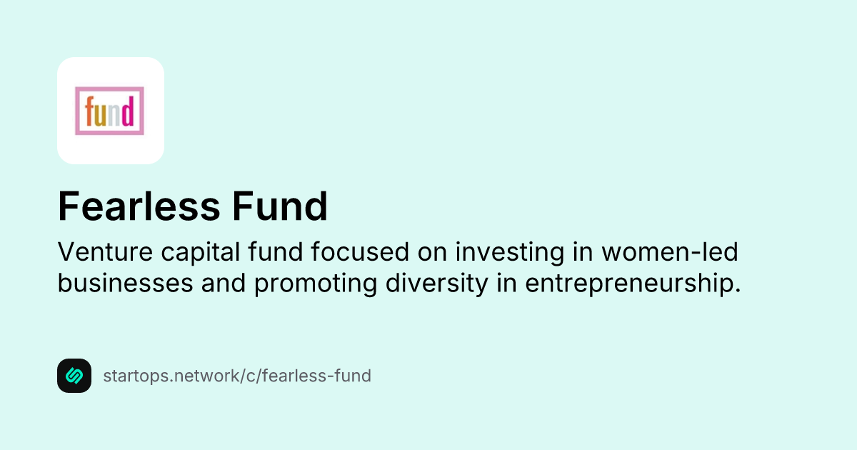Fearless Fund · StartOps
