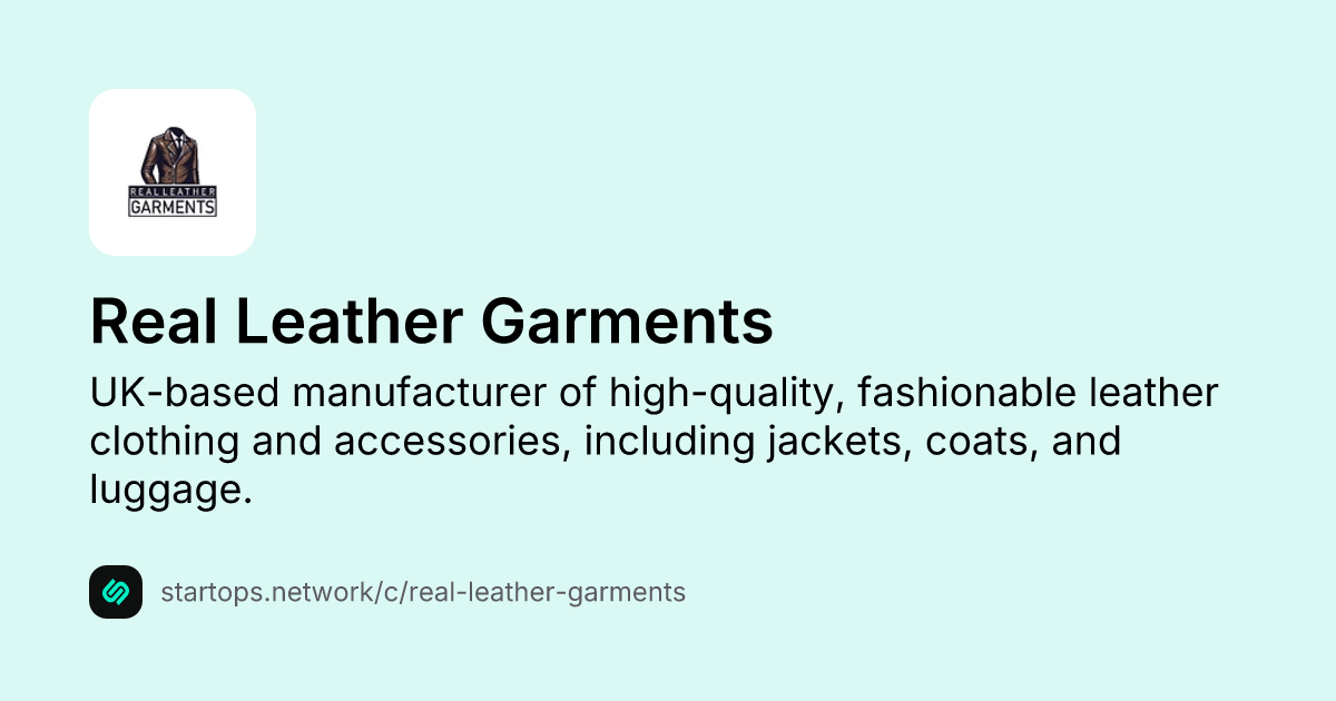 Real Leather Garments · StartOps