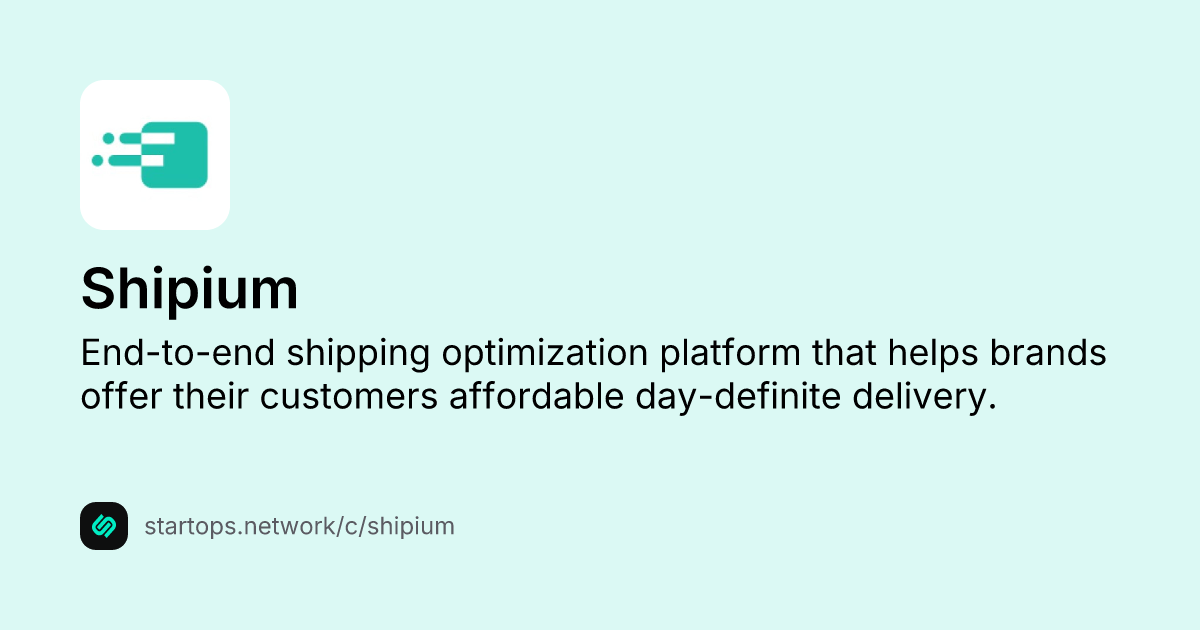 Shipium · StartOps