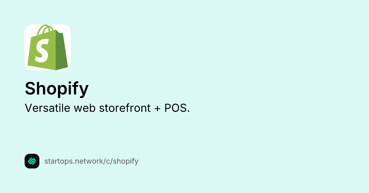 Shopify · StartOps