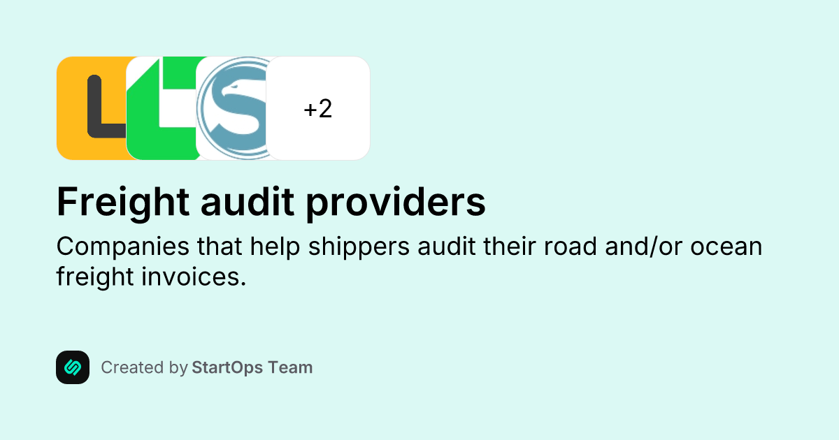 Freight audit providers · StartOps