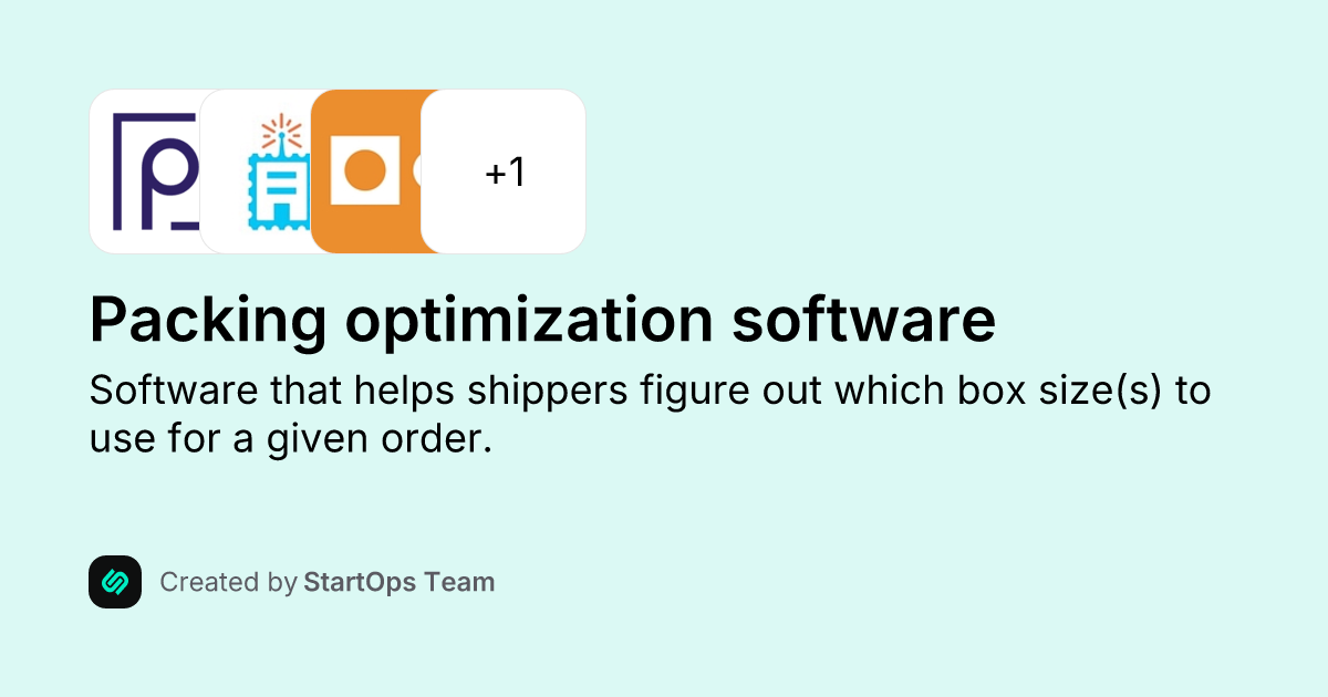 Packing optimization software · StartOps