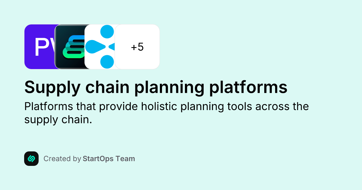 Supply chain planning platforms · StartOps